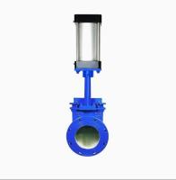China Hot Selling Flanged Knife Pneumatic Gate Valve  Actuator for Wastewater Treatment Paper Industry for sale