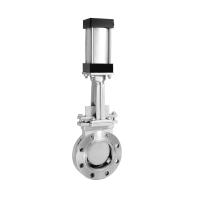 China Hot Selling Flanged Knife Pneumatic Gate Valve  Actuator for Wastewater Treatment Paper Industry for sale