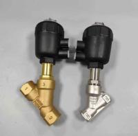 China High Temperature Brass Pneumatic Angle Seat Valve Y Type Pneumatic Angle Valve for Textile Food Sterilization Equipment for sale