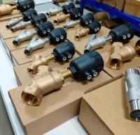 China High Temperature Brass Pneumatic Angle Seat Valve Y Type Pneumatic Angle Valve for Textile Food Sterilization Equipment for sale