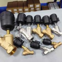 China High Temperature Brass Pneumatic Angle Seat Valve Y Type Pneumatic Angle Valve for Textile Food Sterilization Equipment for sale