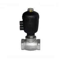 China 304 Stainless Steel T Type Pneumatic Angle Seat Valve DN15-DN65 PN16 180℃ Thread Air Operated Cut Off Valve for Steam Dryer for sale