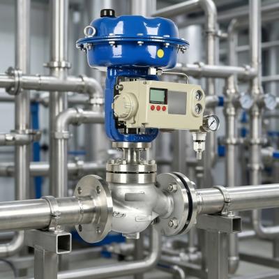 China Explosion Proof Pneumatic Diaphragm Regulating Valve Stainless Steel Flange Control Valve for Chemical Heating Pipeline for sale
