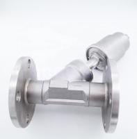 China Flange Type Pneumatic Angle Seat Valve 304 Stainless Steel High Temperature Steam Control Valve for sale