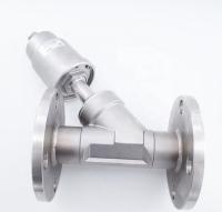 China Flange Type Pneumatic Angle Seat Valve 304 Stainless Steel High Temperature Steam Control Valve for sale
