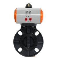 China UPVC Wafer Pneumatic Butterfly Valve EPDM Seat Anti-Corrosion Plastic Butterfly Valve for Chemical Sewage Pipeline for sale