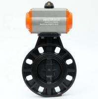 China UPVC Wafer Pneumatic Butterfly Valve EPDM Seat Anti-Corrosion Plastic Butterfly Valve for Chemical Sewage Pipeline for sale