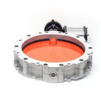 China Pneumatic Double Flange Powder Butterfly Valve Aluminum Alloy Dust Valve with Limit Switch for Cement Silo Conveying System for sale