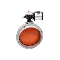 China Single Flange Pneumatic Powder Butterfly Valve Aluminum Alloy Dust Butterfly Valve with Limit Switch for Cement Silo Discharge for sale