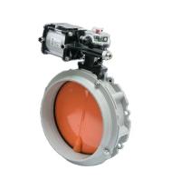 China Single Flange Pneumatic Powder Butterfly Valve Aluminum Alloy Dust Butterfly Valve with Limit Switch for Cement Silo Discharge for sale