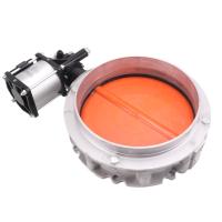 China Single Flange Pneumatic Powder Butterfly Valve Aluminum Alloy Dust Butterfly Valve with Limit Switch for Cement Silo Discharge for sale