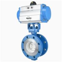 China High Temperature Resistant Flange Pneumatic Triple Eccentric Metal Seal Butterfly Valve for Boiler Steam Industrial Pipeline for sale