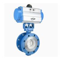 China High Temperature Resistant Flange Pneumatic Triple Eccentric Metal Seal Butterfly Valve for Boiler Steam Industrial Pipeline for sale