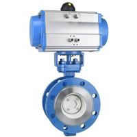 China High Temperature Resistant Flange Pneumatic Triple Eccentric Metal Seal Butterfly Valve for Boiler Steam Industrial Pipeline for sale