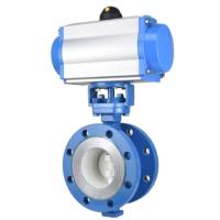 China High Temperature Resistant Flange Pneumatic Triple Eccentric Metal Seal Butterfly Valve for Boiler Steam Industrial Pipeline for sale