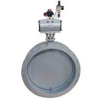 China Pneumatic Flange Ventilation Damper Butterfly Valve High Temp Resistant for Industrial Gas Pipeline for sale