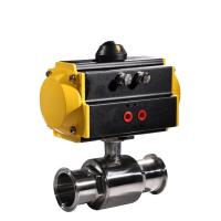 China Food Grade 2 Way Stainless Steel Sanitary Pneumatic Ball Valve Tri Clamp Quick Connection Sanitary Ball Valve for sale