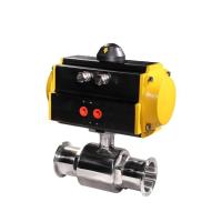 China Food Grade 2 Way Stainless Steel Sanitary Pneumatic Ball Valve Tri Clamp Quick Connection Sanitary Ball Valve for sale