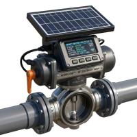 China Smart Butterfly Electric Water Valve Solar Panel Digital Screen Control for Precision Agriculture for sale