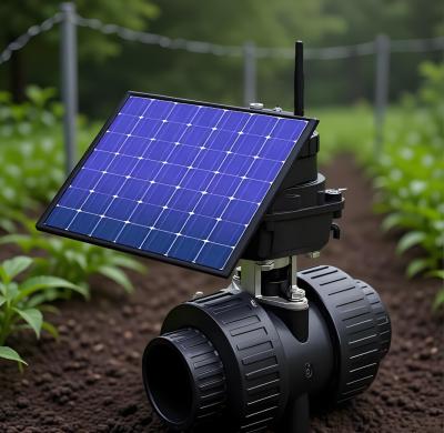 China Etrany 4G LORA WIFI Solar Powered Smart Ball Valve IP67 Waterproof Agriculture Irrigation Controller for Remote Water Management for sale