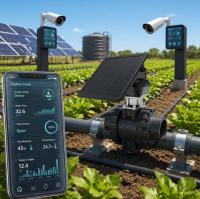 China Etrany 4G LORA WIFI Solar Powered Smart Ball Valve IP67 Waterproof Agriculture Irrigation Controller for Remote Water Management for sale