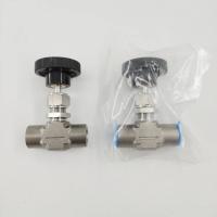 China SUS316 Stainless Steel Straight Female Thread Needle Valve Knurled Black Plastic Handwheel Instrument Needle Globe Valve for sale