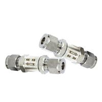 China 316L Stainless Steel Double Ferrule Check Valve High Pressure Instrument One Way Non Return Valve for Gas Liquid Pipeline for sale