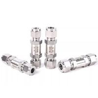 China 316L Stainless Steel Double Ferrule Check Valve High Pressure Instrument One Way Non Return Valve for Gas Liquid Pipeline for sale