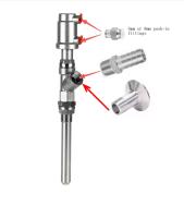 China DN15 Pneumatic Angle Stainless Steel Beverage Filling Valve Extended Rod Anti-Drip for Water Oil Control General Application for sale