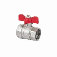 China Dn15-Dn25 Pressure 1.6Mpa Brass Union Ball Valve Male Female Thread Red Butterfly Handle Water Shut Off Valve for sale