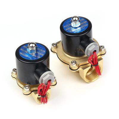 China Etrany Control 2Way 1/8-1 Inch Water DC24V Brass Material Stop Solenoid Valve High Temperature for sale