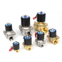 China Etrany Control 2Way 1/8-1 Inch Water DC24V Brass Material Stop Solenoid Valve High Temperature for sale