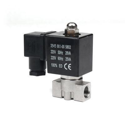 China Etrany Control 2Way 1/4  in Air Water Gas DC24V Pneumatic Stainless Steel Material Solenoid Valve for sale