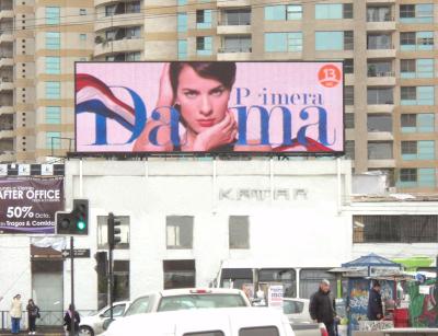 China 64dots * 48dots Resolution 20mm Outdoor Full Color Led Display For Building Top for sale