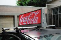 China Customized 960 * 360mm, 160 * 60 Monochrome Panel Taxi LED Display For Taxi Roof Top Signs for sale
