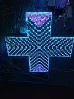 China Pharmacy Cross P10 Scrolling LED Sign Dual Color IP65 , Advertising Custom Led Signs for sale