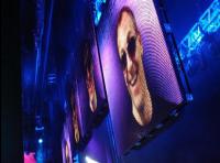 China 1R1G1B P37.5 Transparent Led Curtain Display , Mesh Led Curtain Display For Network for sale