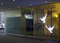 China Waterproof Transparent Led Display Panel Glass Advertising Billboard Iron / Al Material for sale