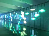 China Waterproof Transparent Led Display Panel Glass Advertising Billboard Iron / Al Material for sale