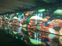 China Waterproof Transparent Led Display Panel Glass Advertising Billboard Iron / Al Material for sale