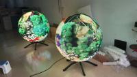 China 1m Diameter Custom LED Display , P4 SMD Full Color Curved Round Led Display Ball for sale