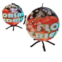 China 1m Diameter Custom LED Display , P4 SMD Full Color Curved Round Led Display Ball for sale