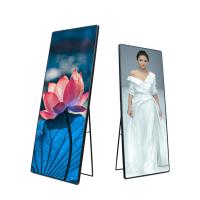 China Moveable Outdoor LED Poster Screen Floor Stand Display With Wifi / 4G Control for sale
