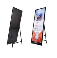 China Full Color Indoor HD Screen , Small Pitch Floor Standing LED Poster Display for sale