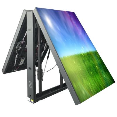 China IP65 IP54 Outdoor Full Color LED Display Foldable P6.67 P8 Front Opening Maintenance for sale