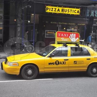 China 6mm Pitch Taxi LED Display Waterproof IP65 Full Color 128 x 16dot Resolution for sale