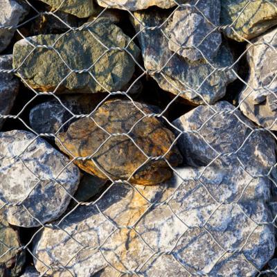 China Woven Gabion Wire Mesh Riverbank Armor Heavy Duty Zinc Coated Hydraulic Stability for sale