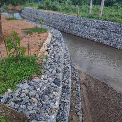 China Woven Gabion Mattress Riverbank Slope Stabilization Heavy Duty Galvanized Erosion Control for sale