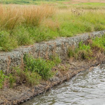 China Woven Gabion Box Sewage Plant Corrosion Proof Reinforced Mesh Acid Alkali Resistance for sale