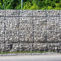 China Customized Woven Gabion Basket Stone Cage 1*1*1m 8*10cm Hole Size For Gabion Wall Protection for sale
